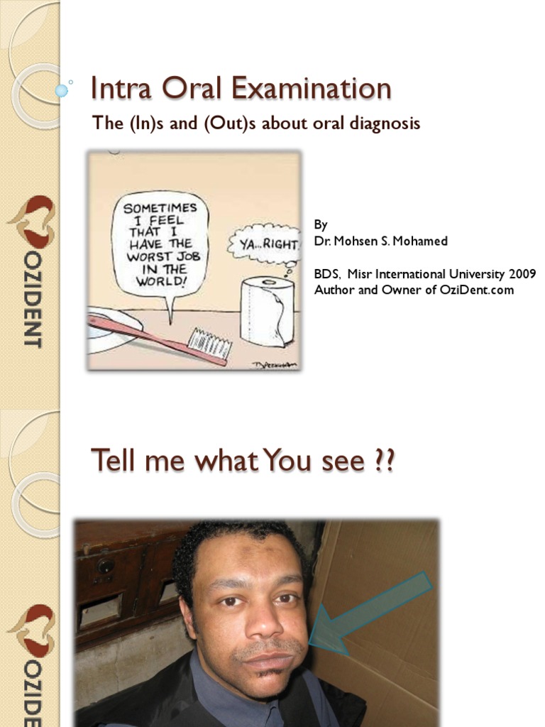 Tips Intra Oral Examination | PDF | Mouth | Medical Specialties