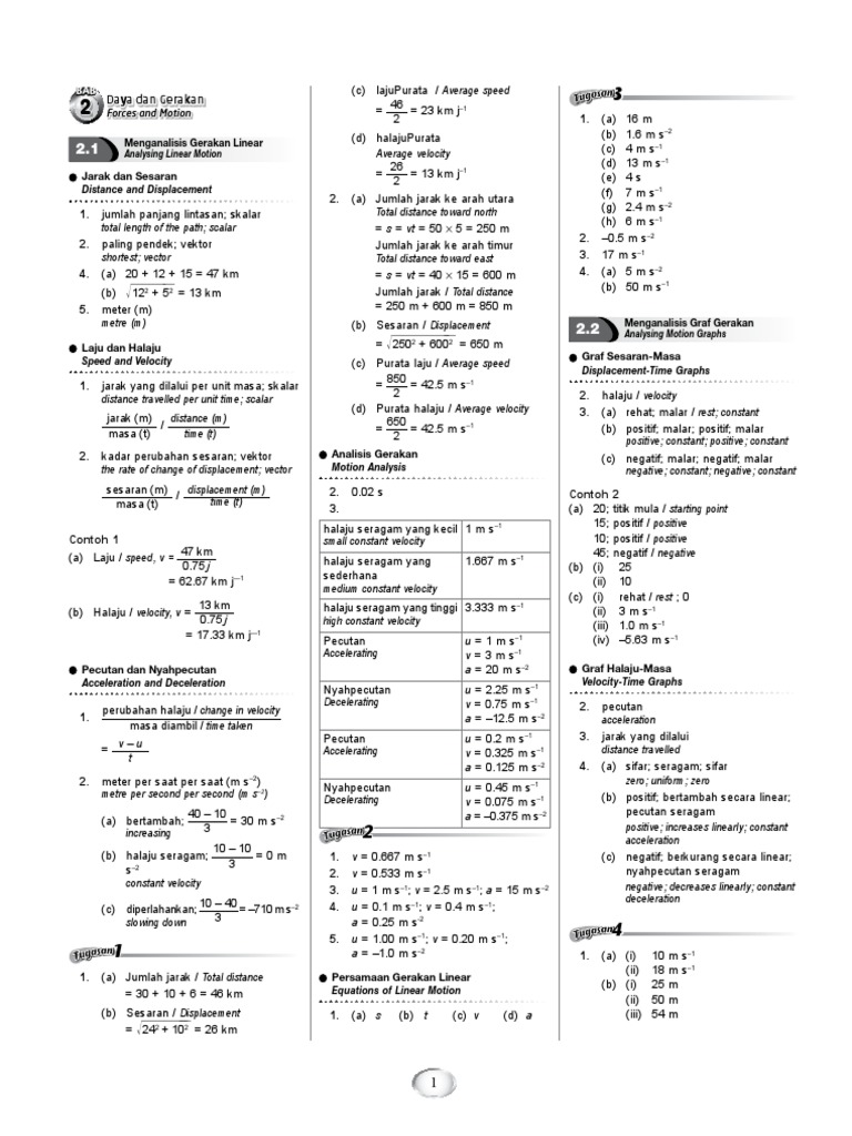 Jarak Dan Sesaran: Menganalisis Gerakan Linear | PDF