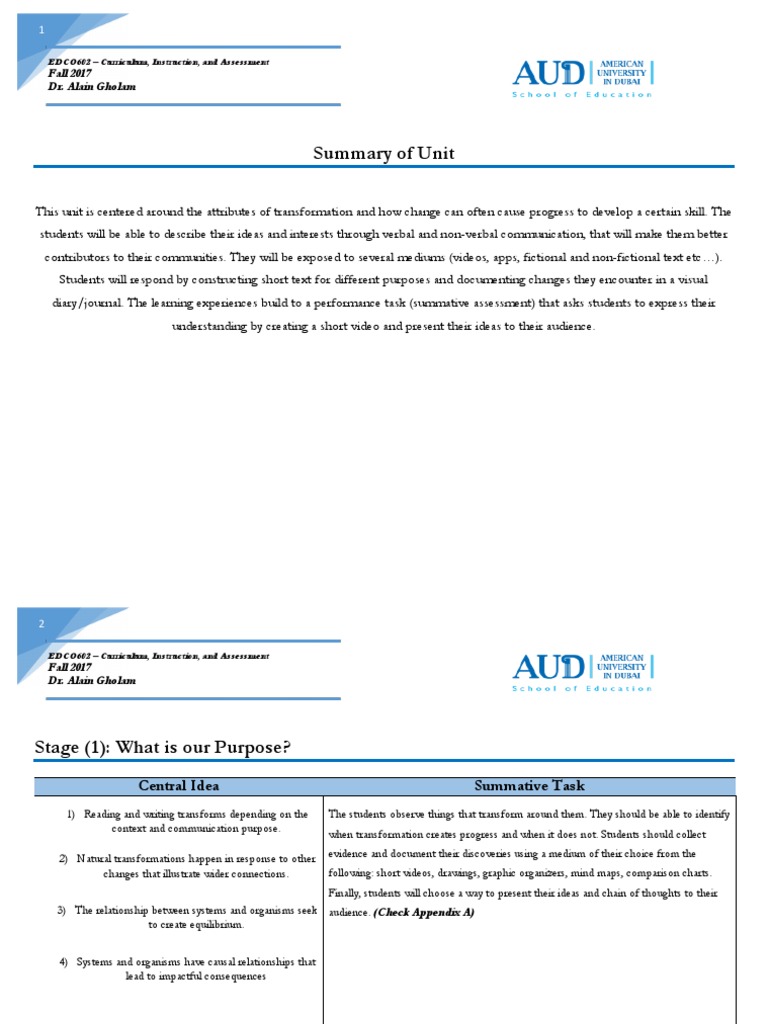 Curriculum Transformation and Assessment Strategies | PDF | Educational ...