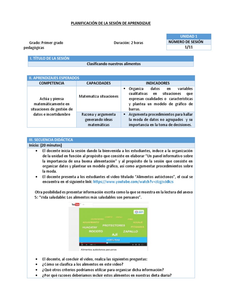 Mat1-U1-Sesion 01 | PDF | Cereales | Alimentos