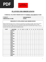 Planned Task Observation Worksheet | PDF | Personal Protective ...