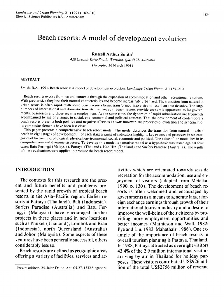 Beach Resort Development Model | PDF | Pattaya | Thailand