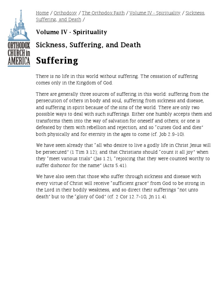 The Orthodox Faith - Volume IV - Spirituality - Sickness, Suffering ... The Orthodox Faith - Volume IV - Spirituality - Sickness, Suffering ...