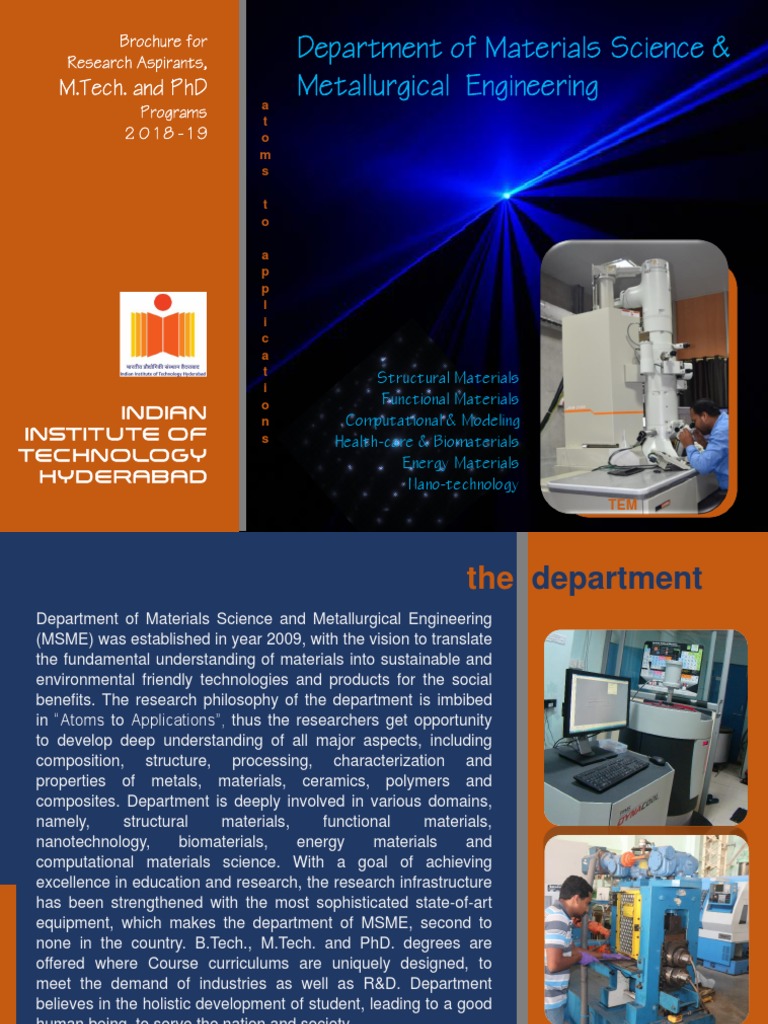 MTech PHD Admission Brochure MSME IITHyderabad 2018 | PDF | Doctor Of ...