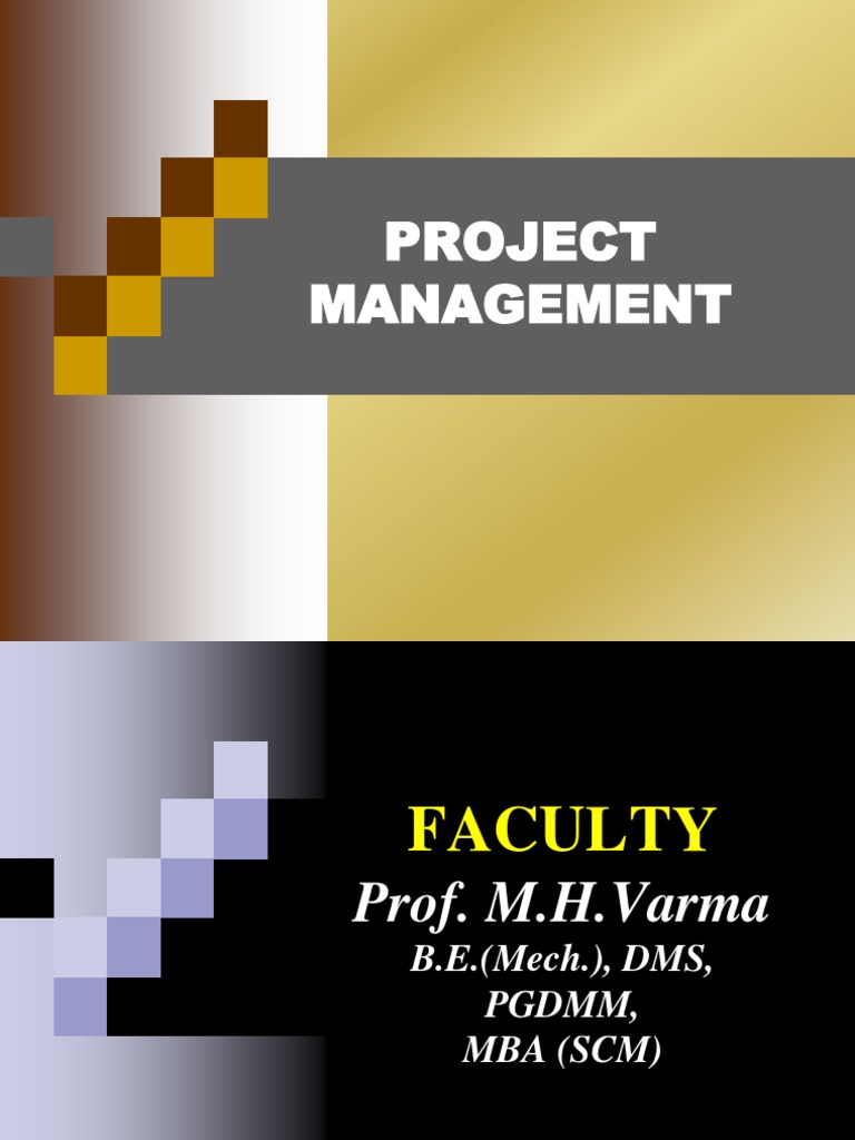 Project MGT - MMS Sem - IV - Mid Term PPT's | PDF | Internal Rate Of ...