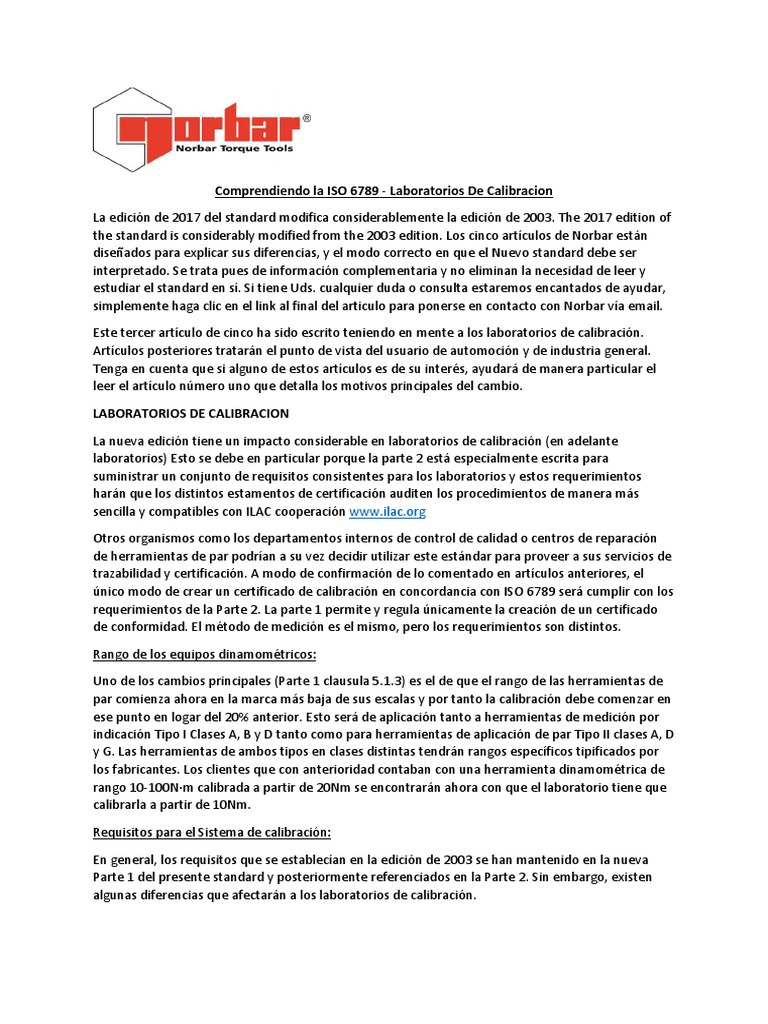 Norma Iso 6789 2017 | PDF | Calibración | Medición