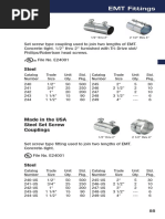 EMT Conduit and Fittings Data Sheet | PDF | Electricity | Electrical ...