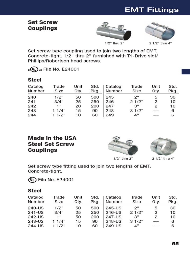 Set Screw Couplings: Steel | PDF