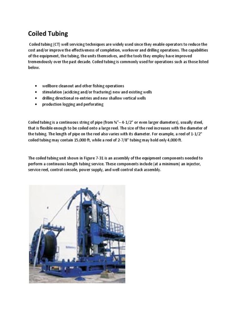 Coiled Tubing & Snubbing | PDF | Oil Well | Drilling Rig
