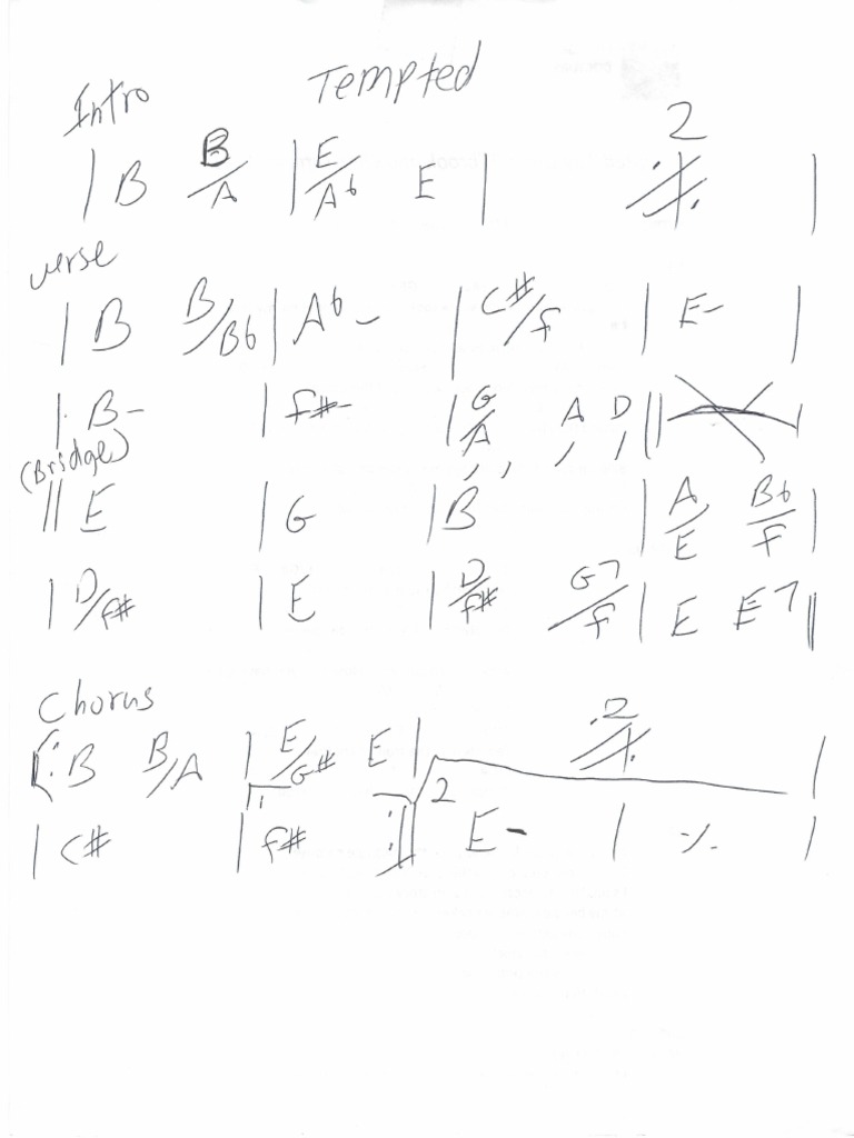 Tempted Chords | PDF