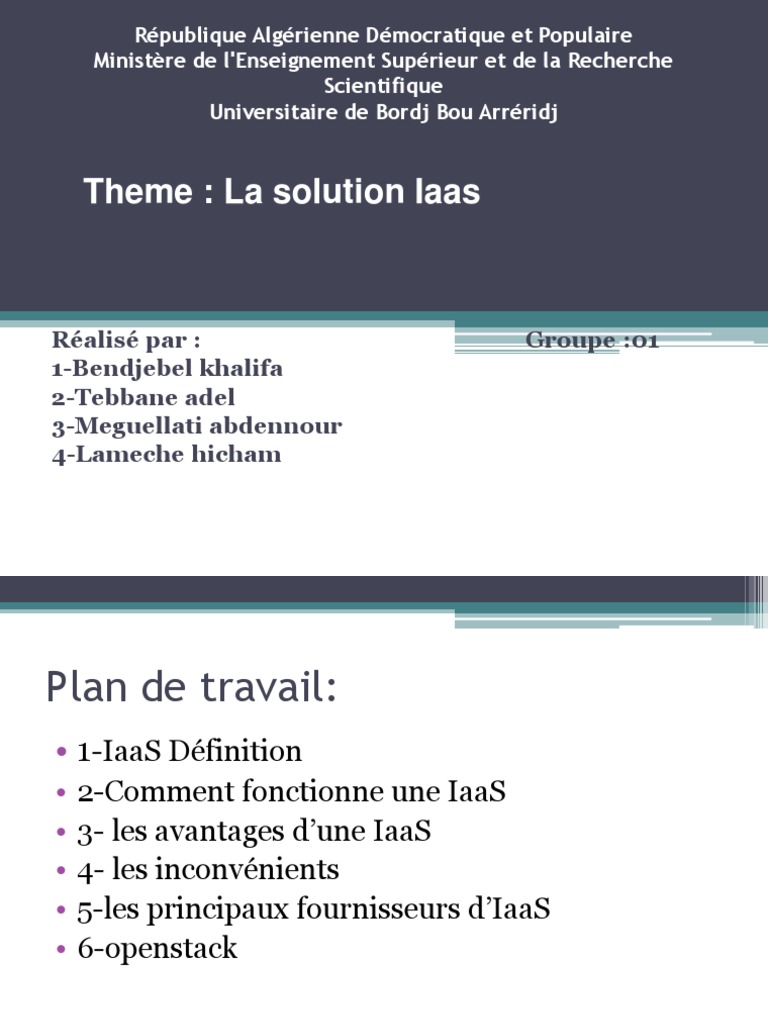 Solution Iaas | PDF | OpenStack | Cloud computing