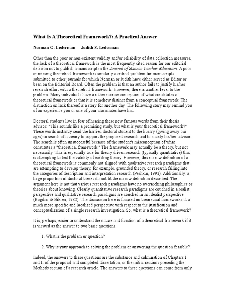 Theoretical Framework Editorial | PDF | Qualitative Research | Theory