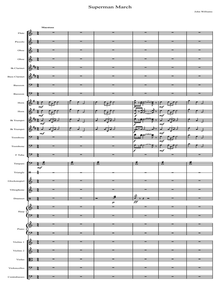 Superman March - John Williams2 | PDF | Musical Instruments | Classical ...