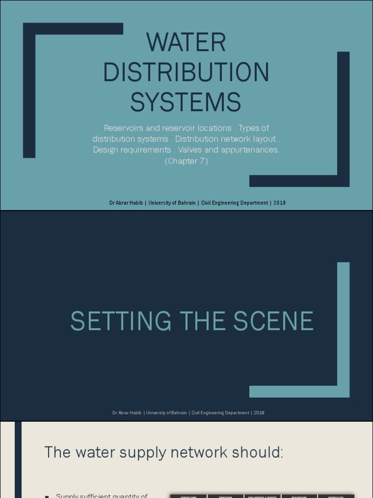 Water Distribution Networks | PDF | Water Purification | Water Supply ...