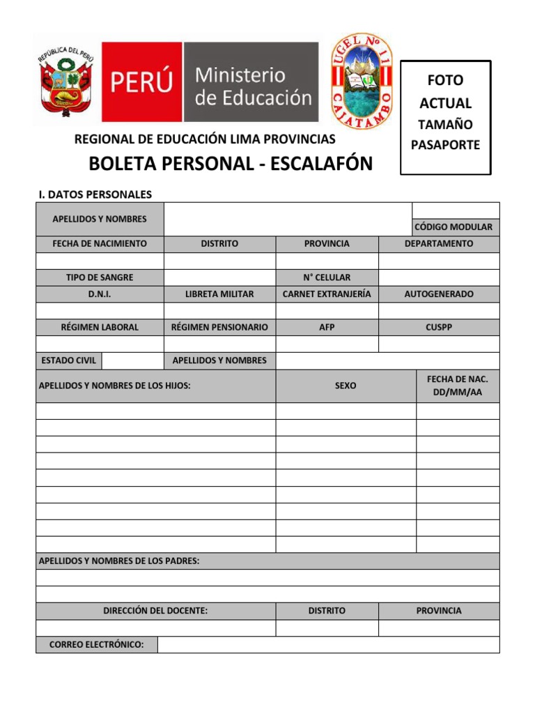 Boleta Personal | PDF
