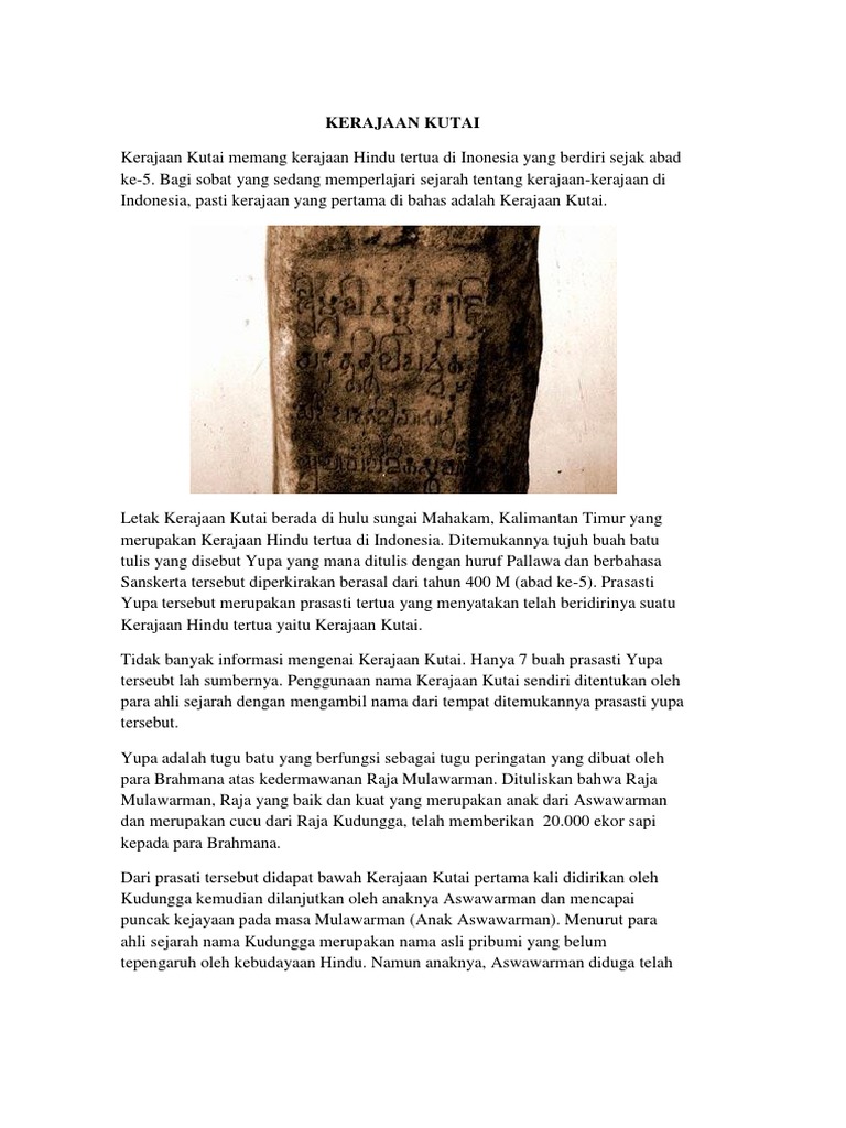 Kerajaan Kutai | PDF | Sejarah | Klasik
