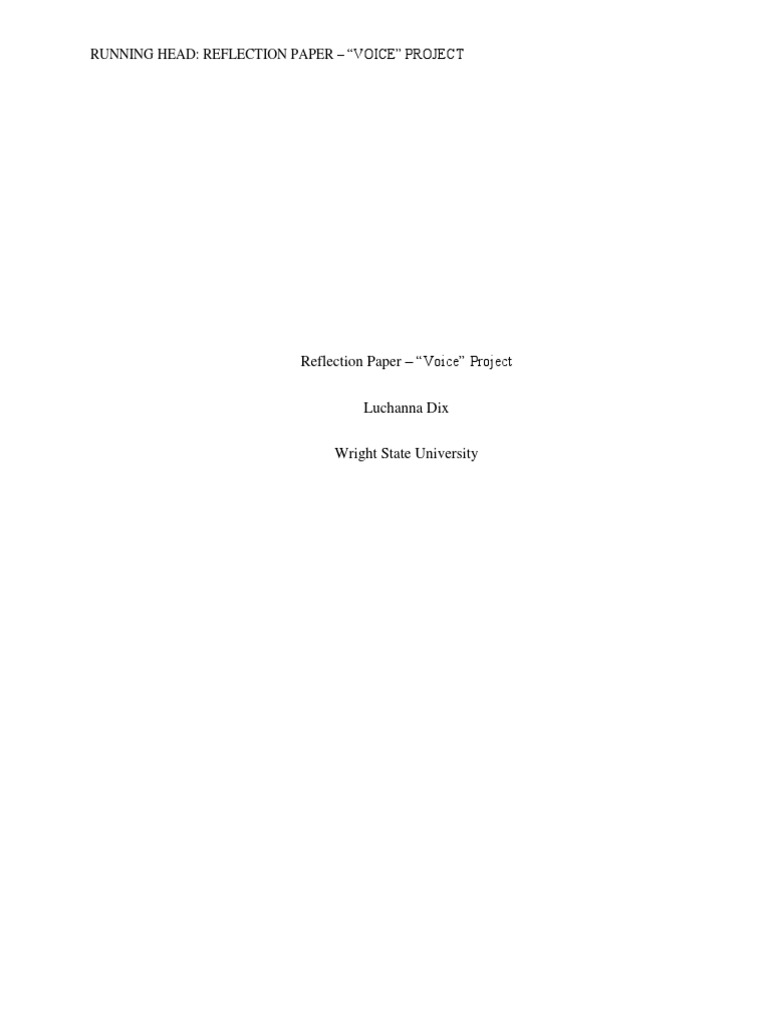 Reflection Paper For Saa 7610 Revised | PDF