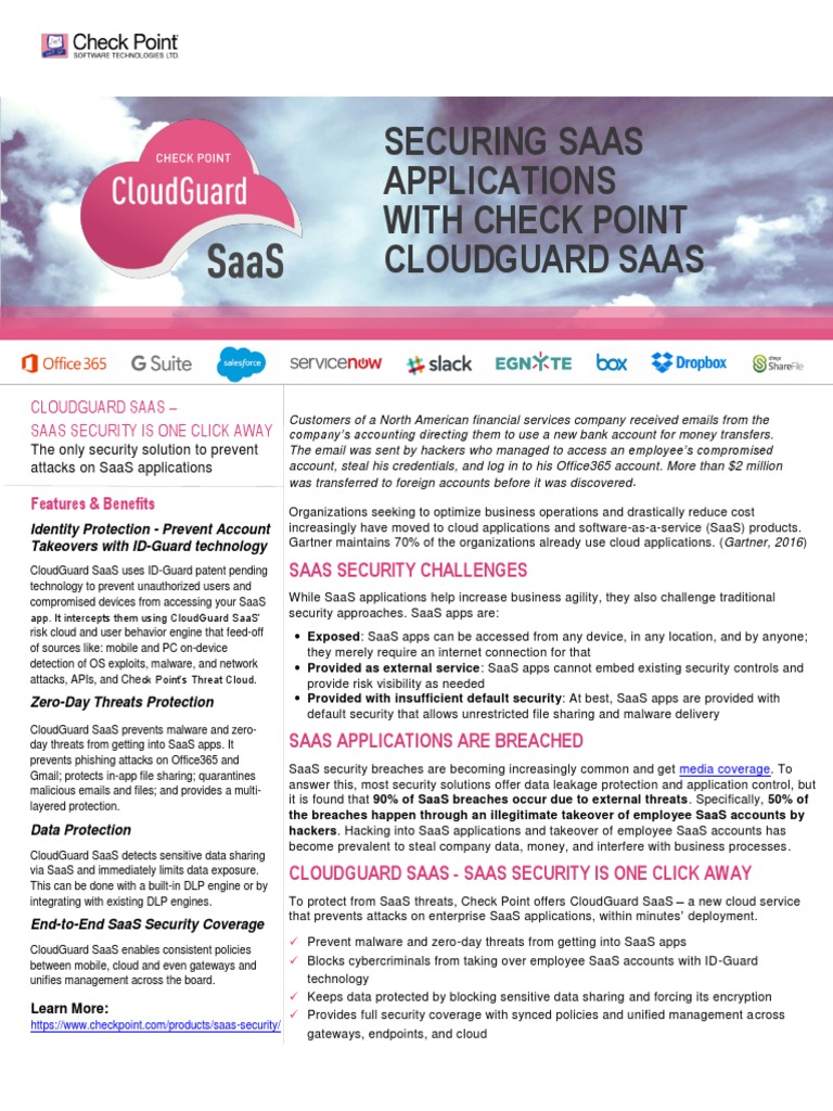 CheckPoint Cloudguard Saas | PDF | Computer Security | Security CheckPoint Cloudguard Saas | PDF | Computer Security | Security