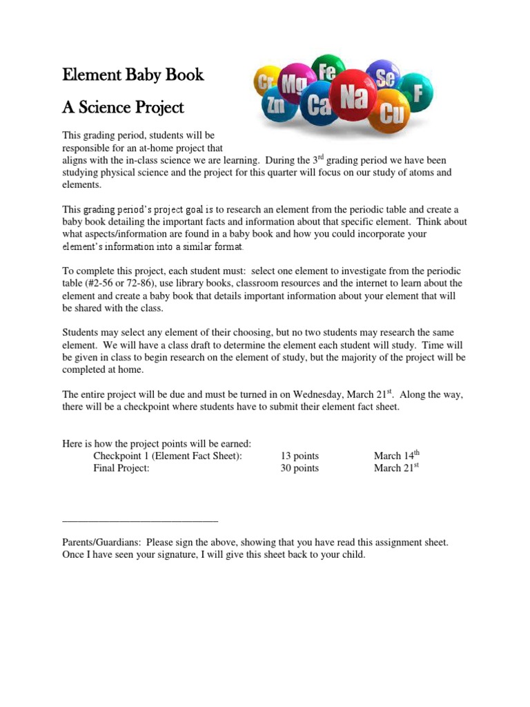Element Baby Book - Handout | PDF | Career & Growth | Science & Mathematics