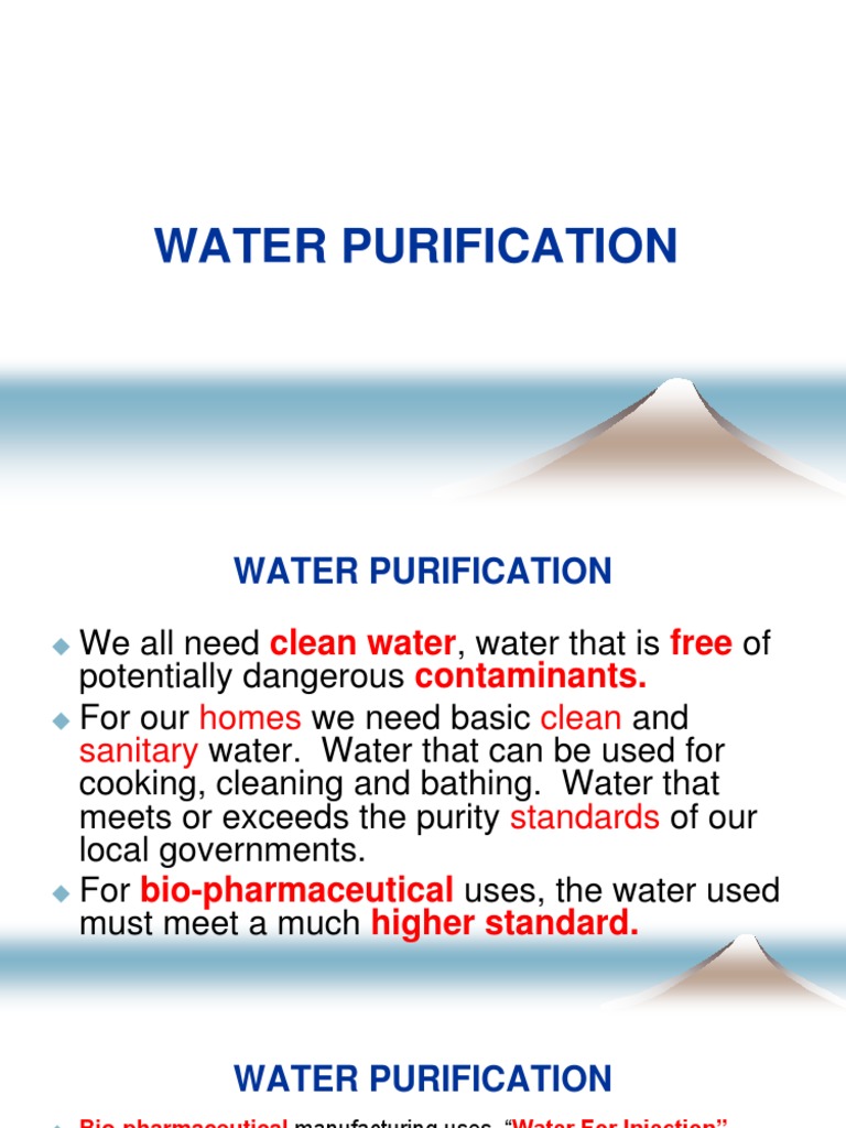 Water Purification Methods Explained | PDF | Water Purification ...