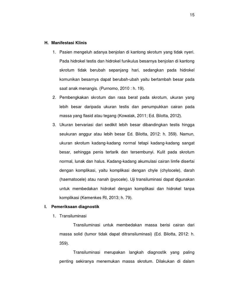 Laporan Pendahuluan Hidrokel Bagian 1 | PDF | Kesehatan Holistik | Sains & Matematika