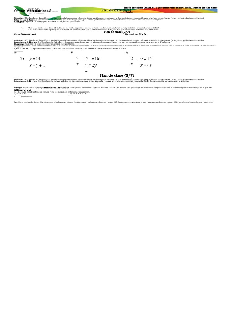 Resolución de Sistemas de Ecuaciones | PDF | Ecuaciones | Geometría