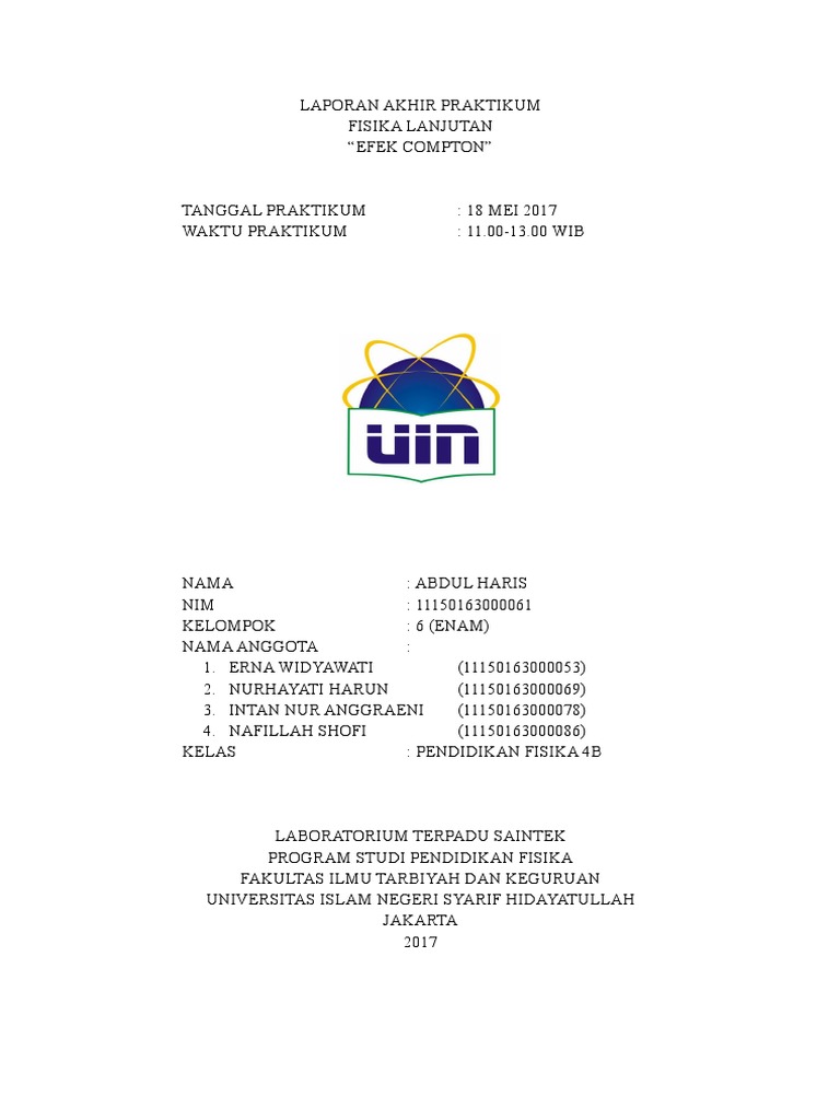 Abdulharis 61 4b Efek Compton | PDF | Sains & Matematika