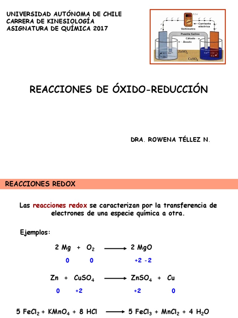 Reacciones de Oxido Reduccion | PDF | Redox | Electroquímica