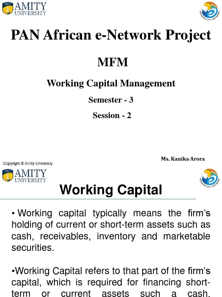 PAN African E-Network Project: Working Capital Management | PDF | Loans | Credit (Finance)