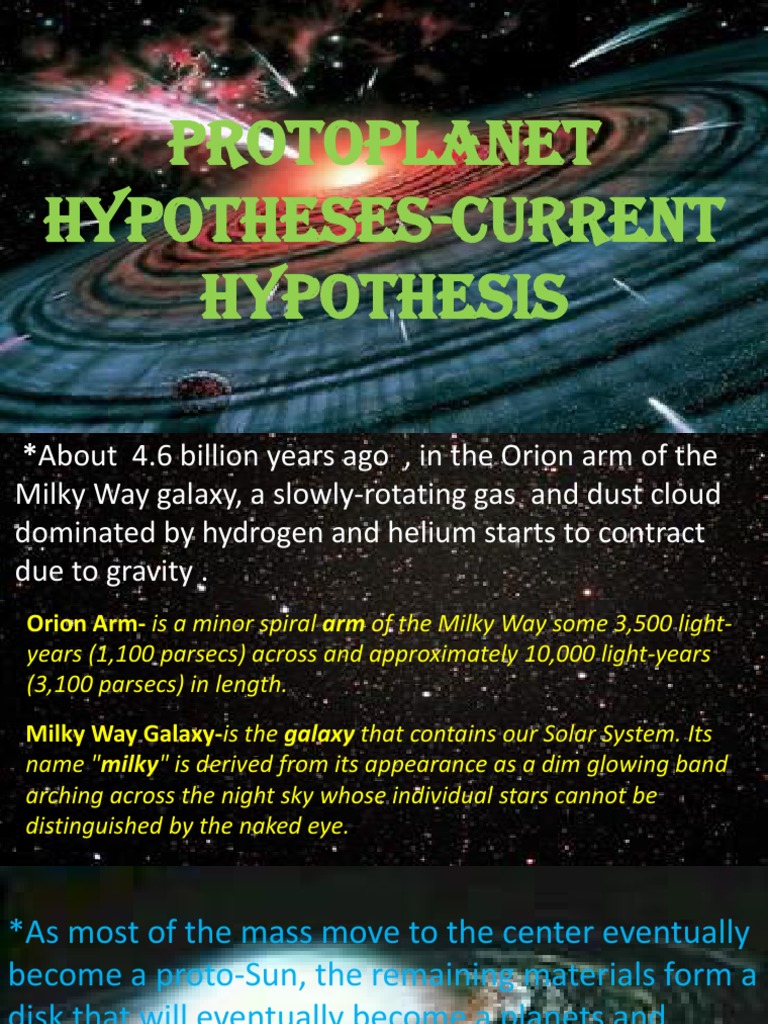 Protoplanet Hypothesis Explained | PDF | Milky Way | Sun