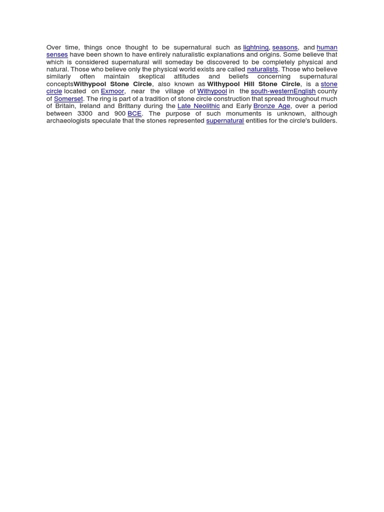 Lightning Seasons Human Senses Naturalists Stone Circle Exmoor ...