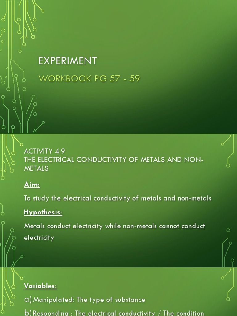 Conductivity of Metals vs Non-Metals | PDF
