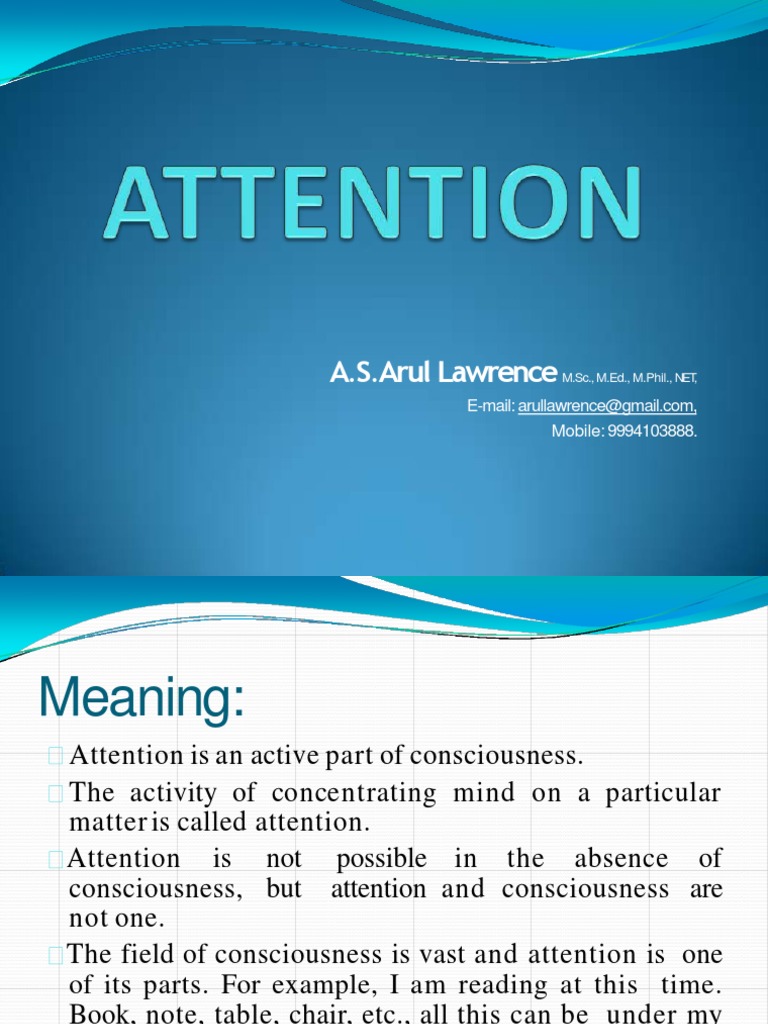 Attention | PDF | Attention | Consciousness