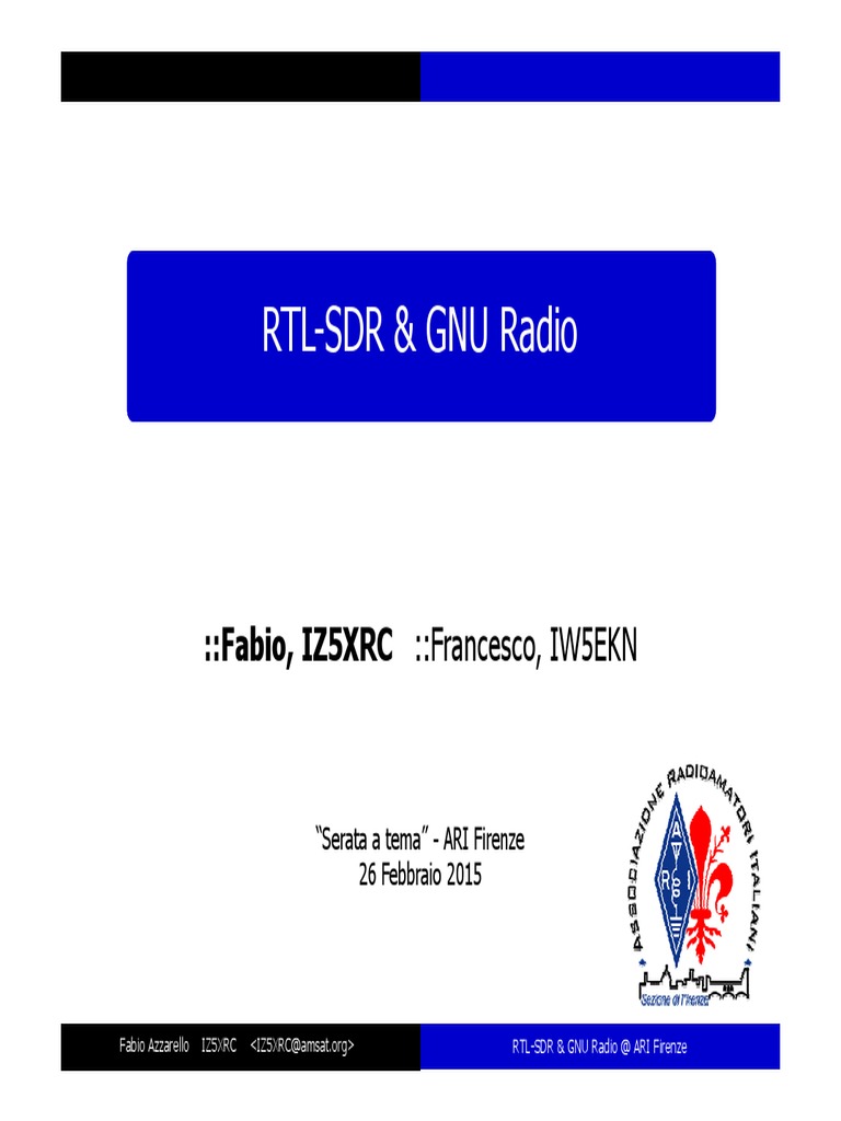 RTL-SDR & GNU Radio Workshop | PDF | Software Defined Radio | Sound ...