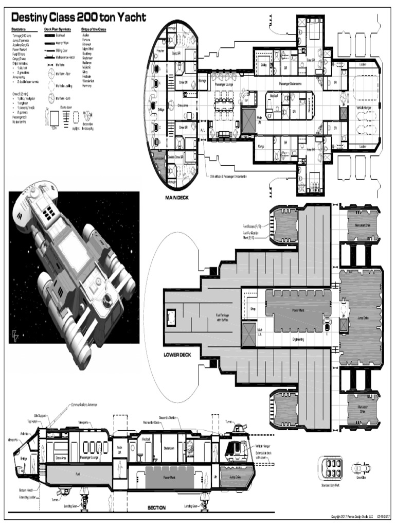 Traveller Starship Deck Plans 18x24 15mm (2017-02-18) PDF | PDF