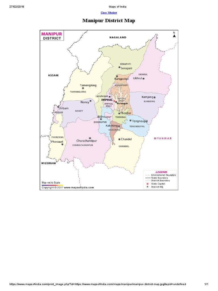 Manipur District Map: Close Window | PDF