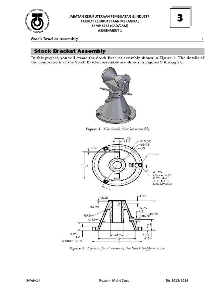Jabatan Kejuruteraan Pembuatan & Industri Fakulti Kejuruteraan Mekanikal SKMP 3942 (CAD/CAM ...