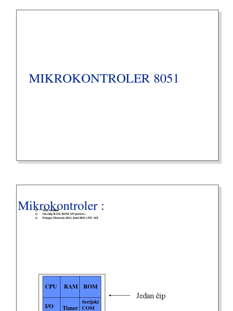 Microcontroller 8051 Predavanje | PDF