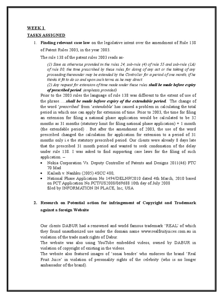 Internship Report 2 | PDF | Trademark | Copyright Infringement