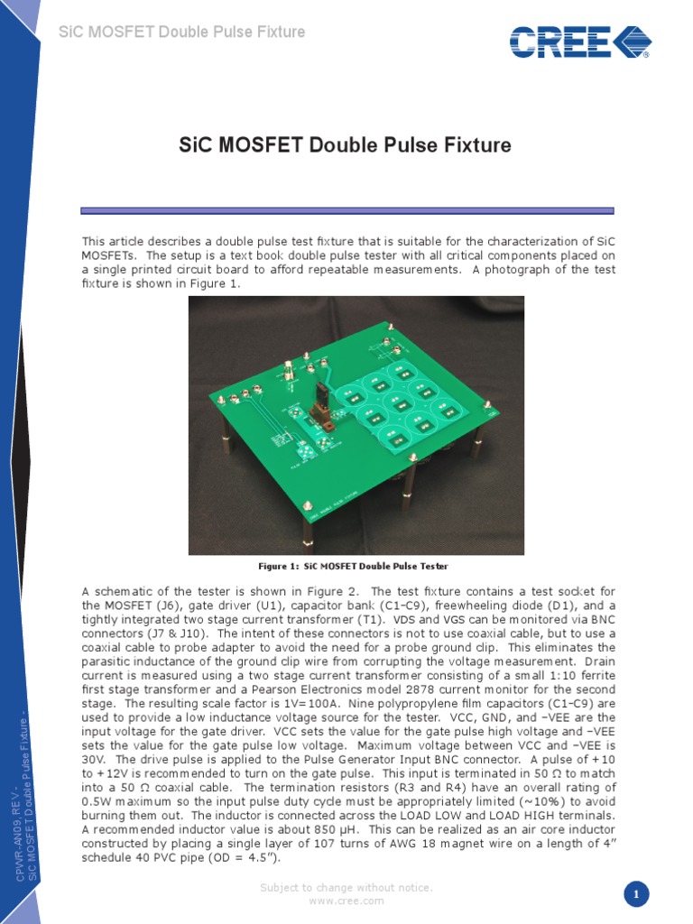 MosfetSIC, Trad Double Pulse Fixture | Download Free PDF | Field Effect ...