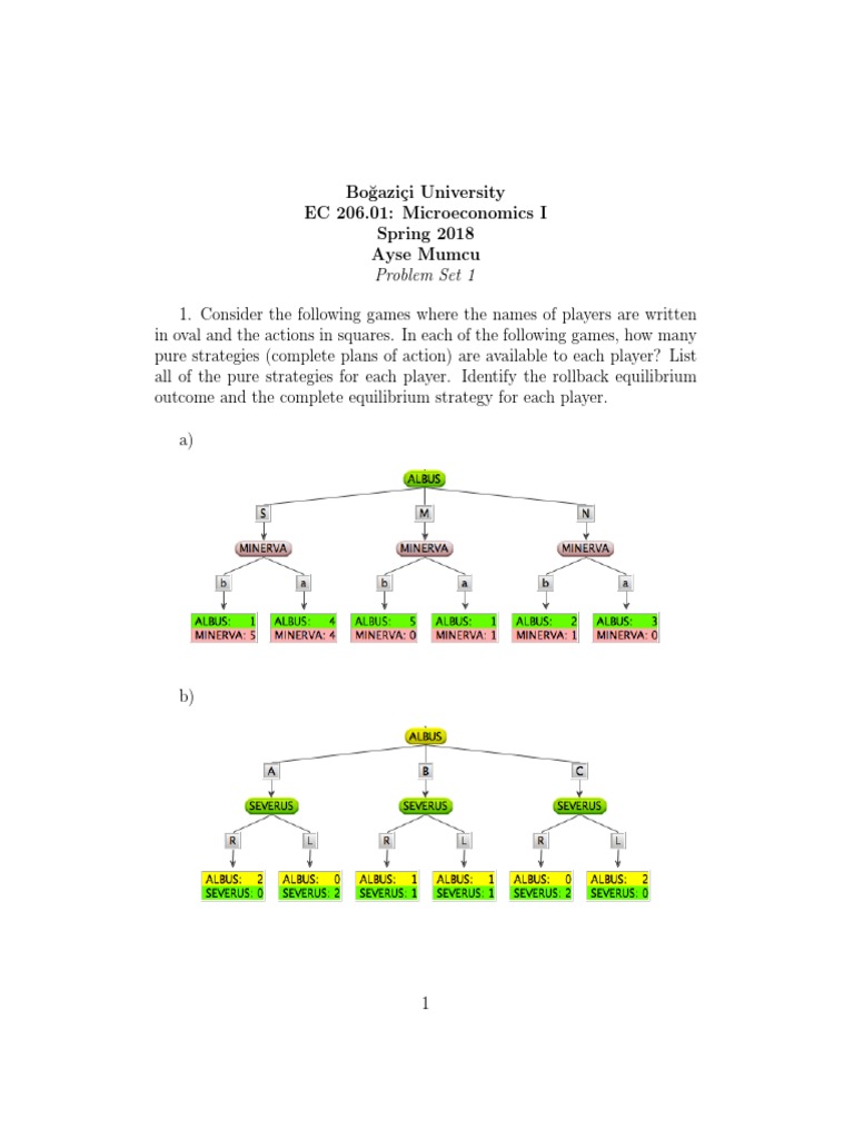 Game Theory Problems | PDF | Veto | Economics Of Uncertainty