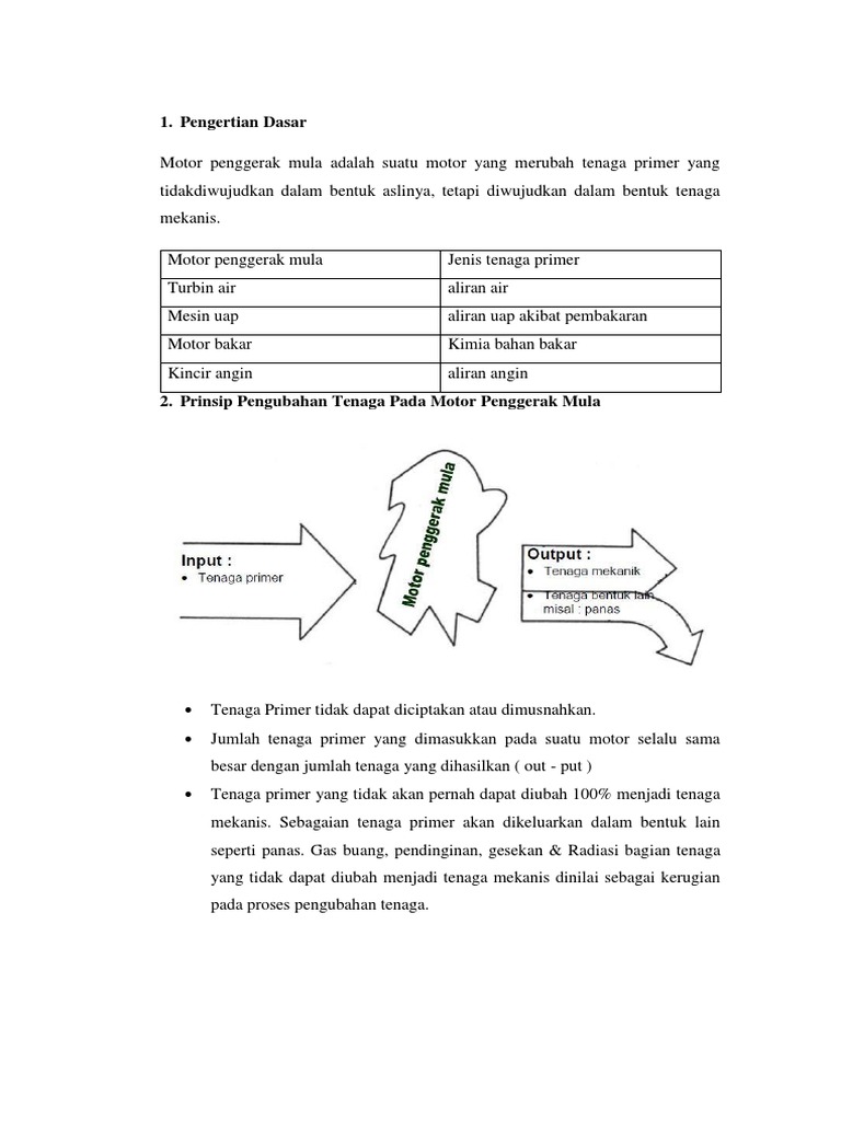 Jenis-Jenis Penggerak Mula | PDF