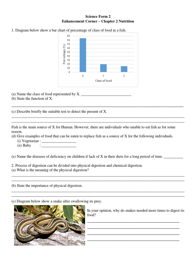 Science Form 2 Enhancement Corner - Chapter 2 Nutrition: Class of Food ...