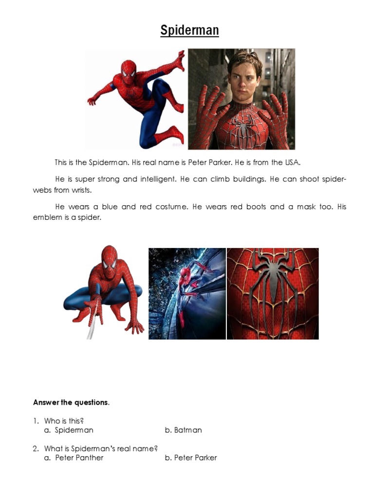 Spiderman: Answer The Questions | PDF