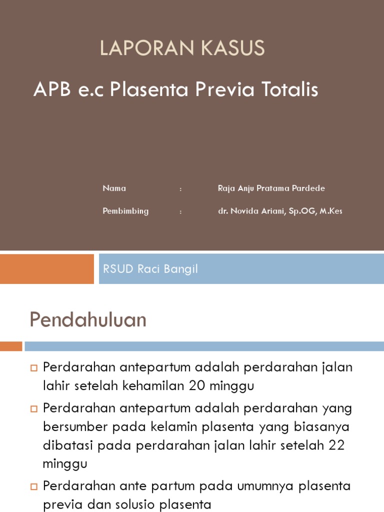 Laporan Kasus Apb | PDF