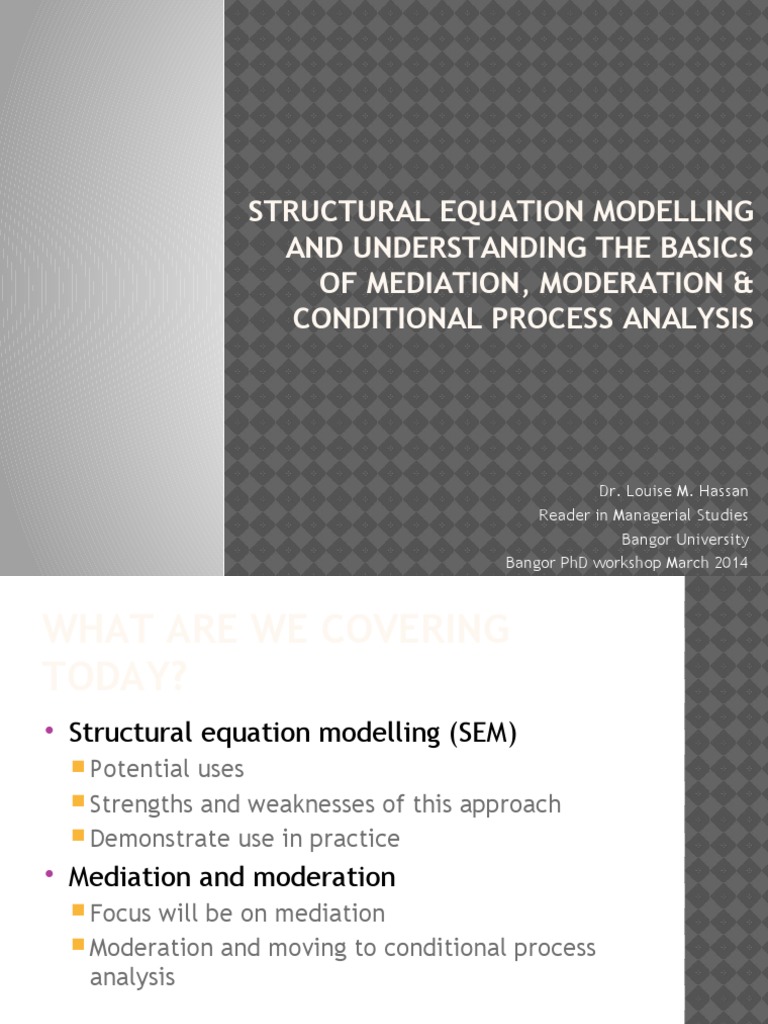 Session 2 - Sem Mediation and Moderation 2014 | PDF | Confidence ...