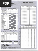 Scoring Tables For Allen Cognitive Level Screen Test | PDF