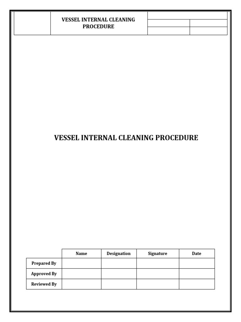 243074084 Vessel Cleaning Procedure | Heat Treating | Quality Assurance