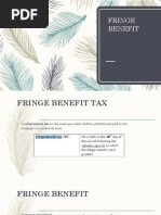 ACT 153 Handout 2.1 Fringe Benefit Tax and Related Topics | PDF ...