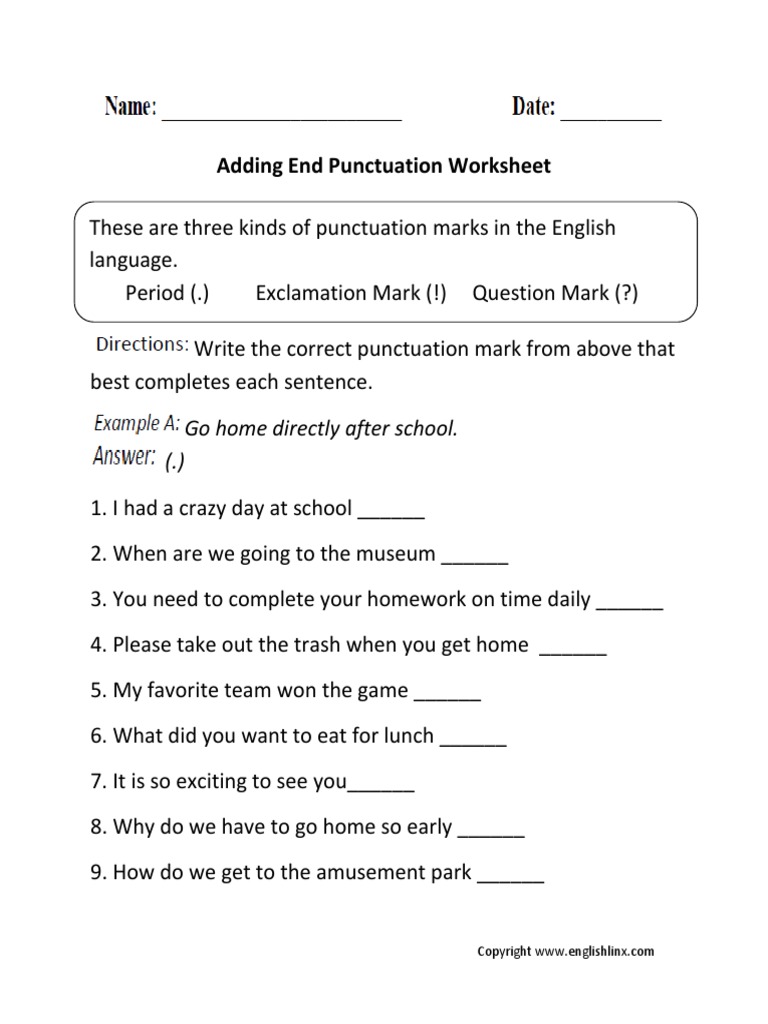 Adding End Punctuation PDF | PDF